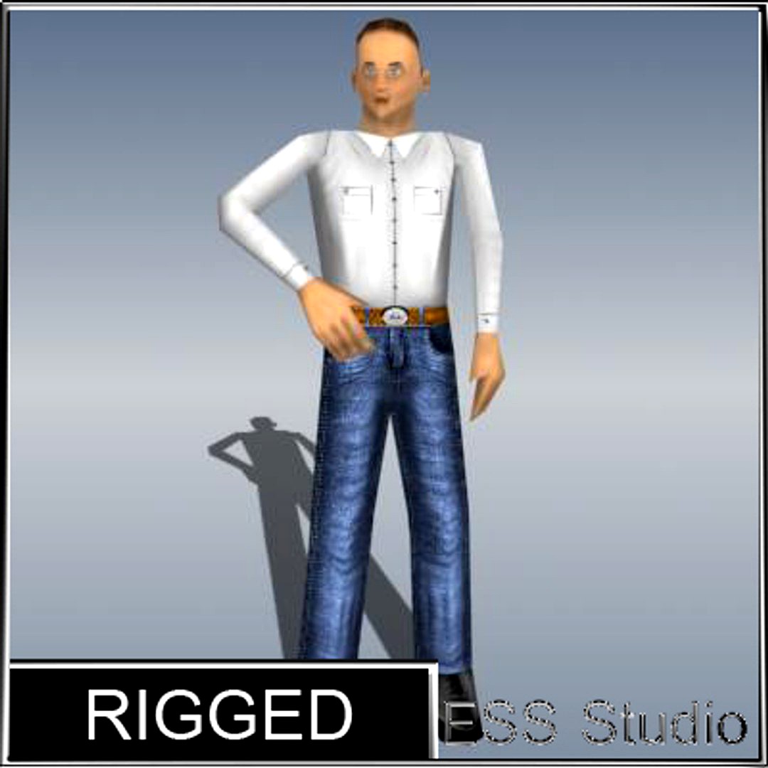 Human Very Low Poly Rigged 3d model