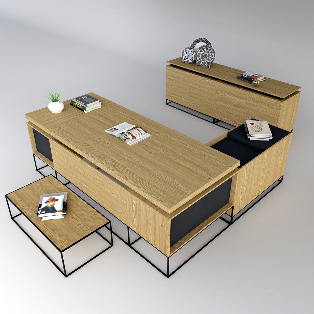 Burotime Grid Boss Ceo Table 3D Model