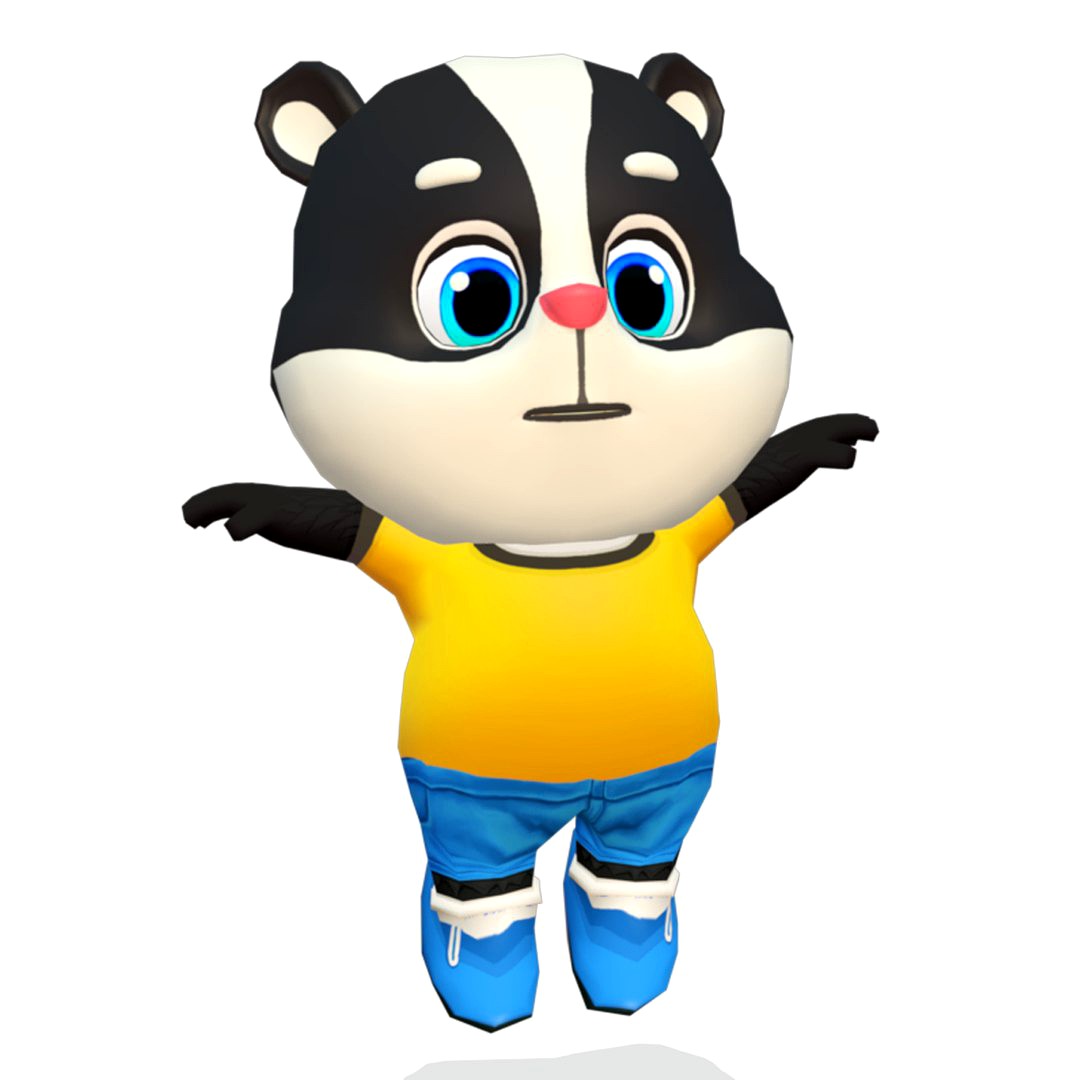 Skunk Animated Rigged 3d model