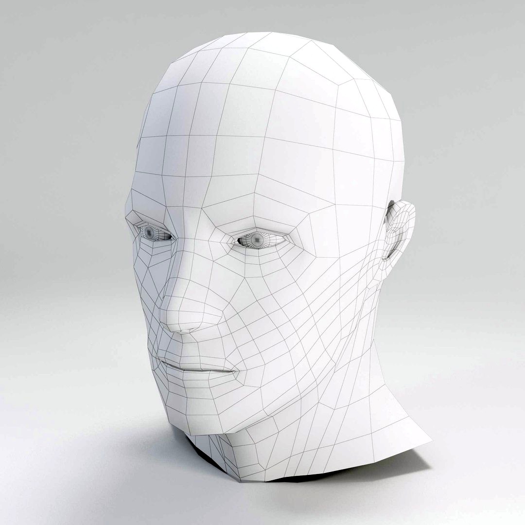 male head base 3d model