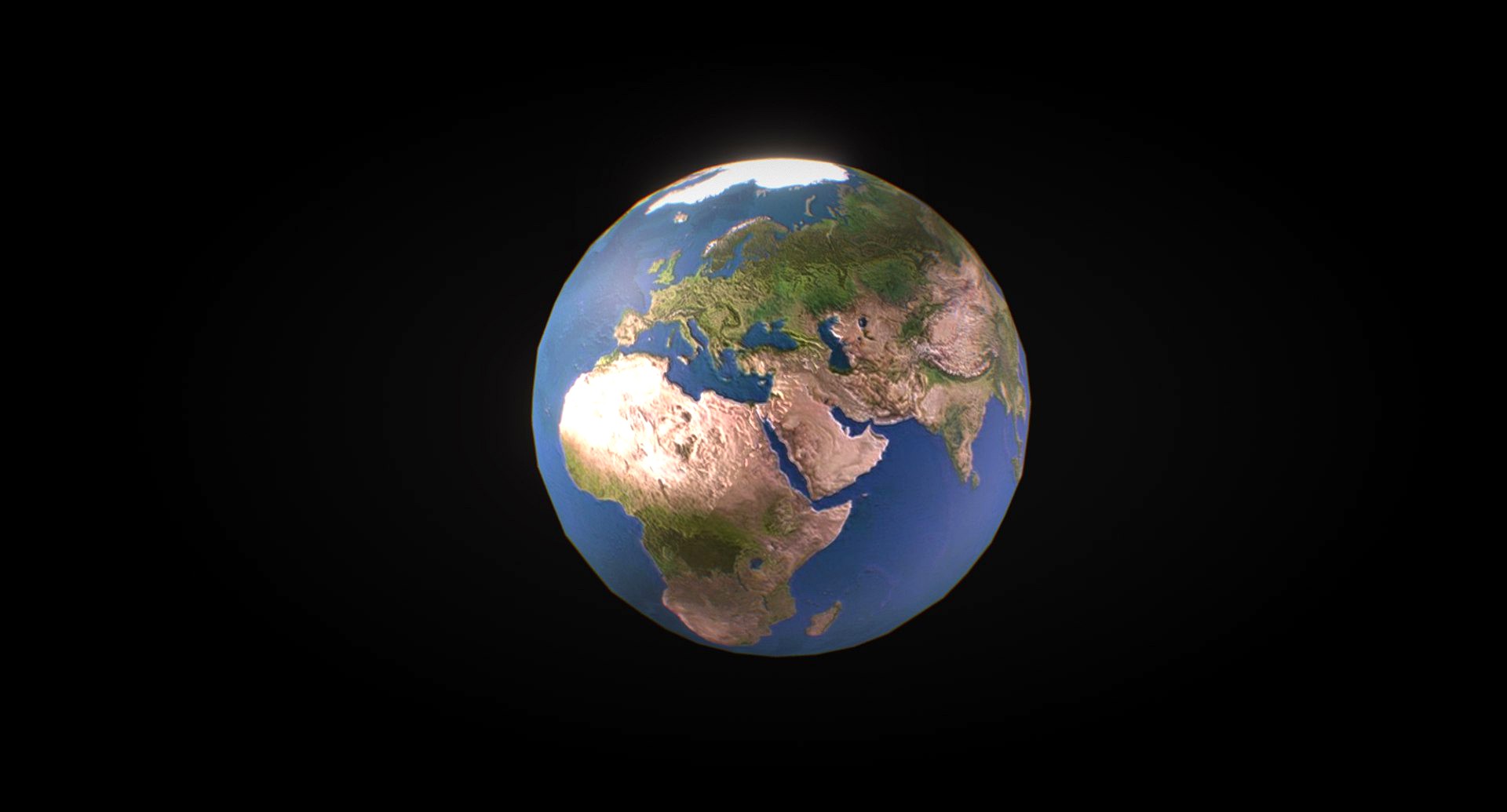 Earth planet Low Poly AR VR mobile 3d model