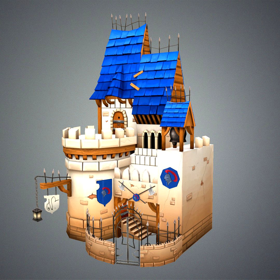 Low Poly Medieval Castle 3d model