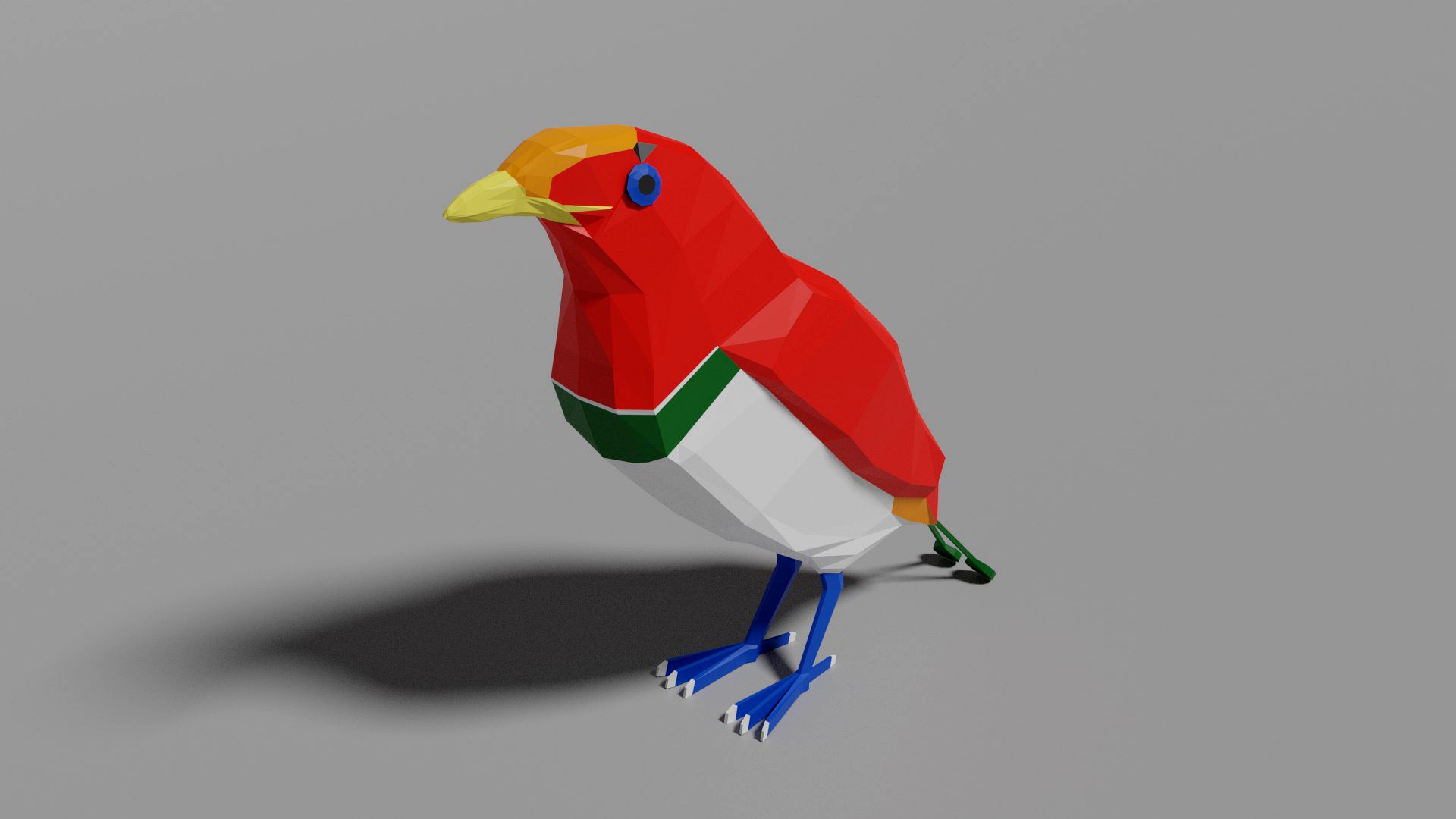 Cartoon Bird of Paradise 3d model