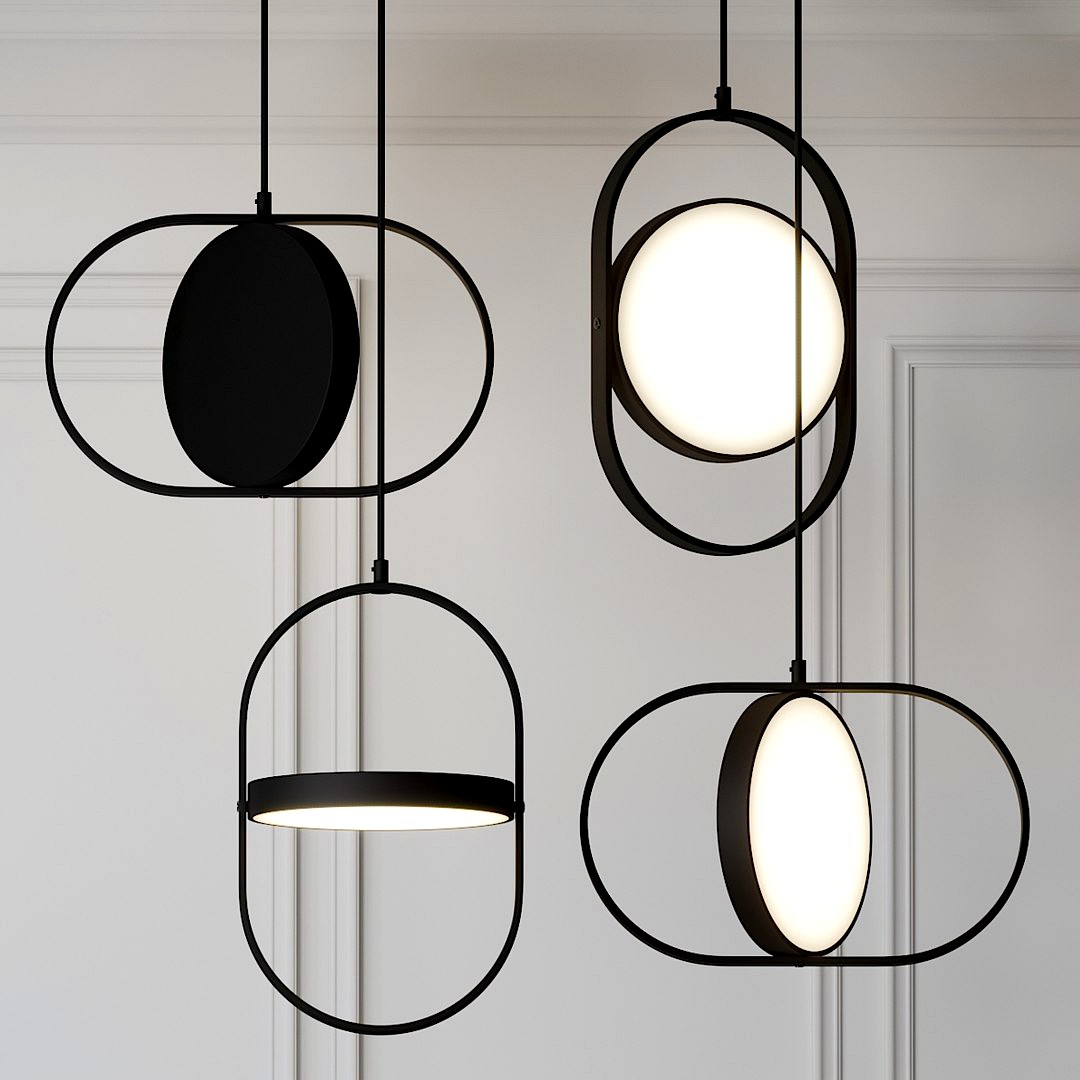 Moon-Inspired Pendant Light by Elina Ulvio 3d model