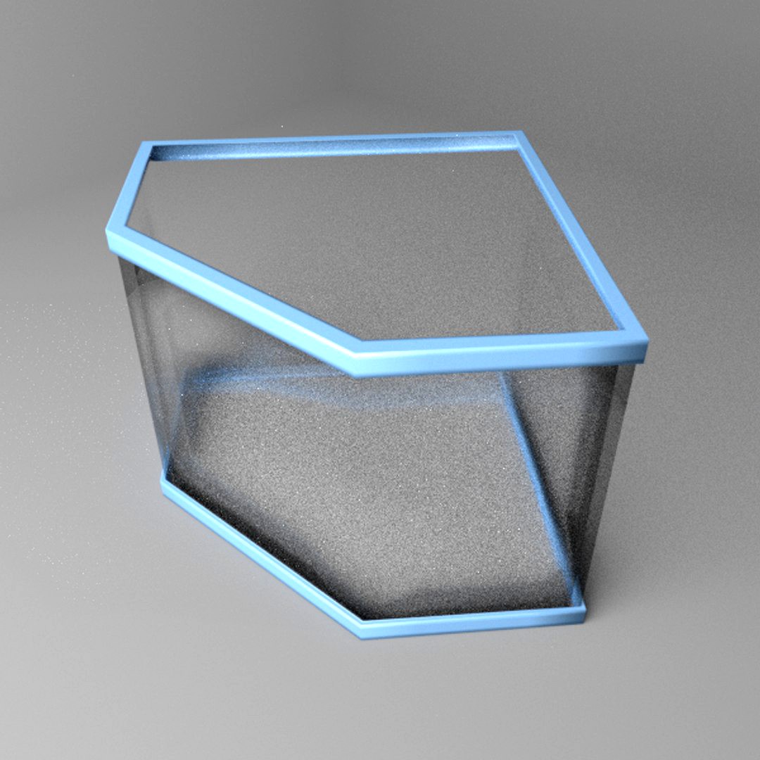 Diamond-Shape Aquarium 3d model