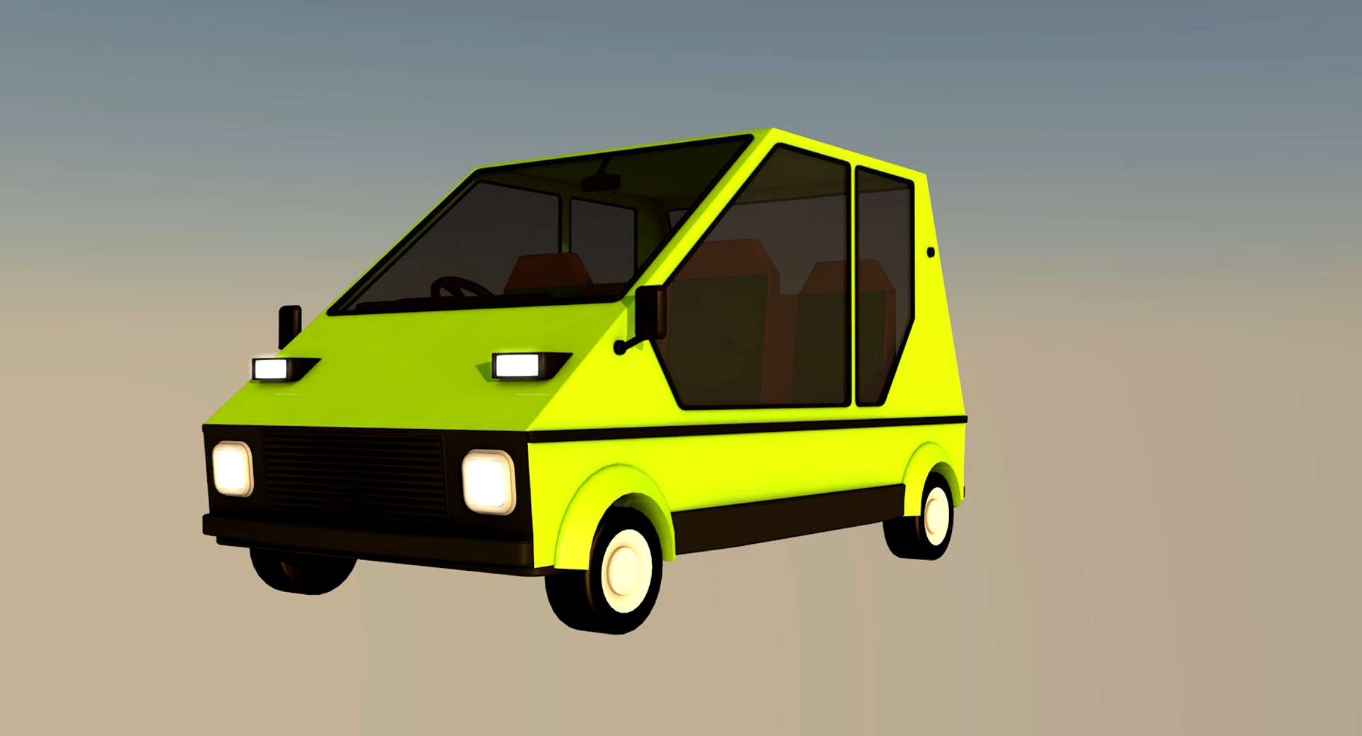 Cartoon car 3d model