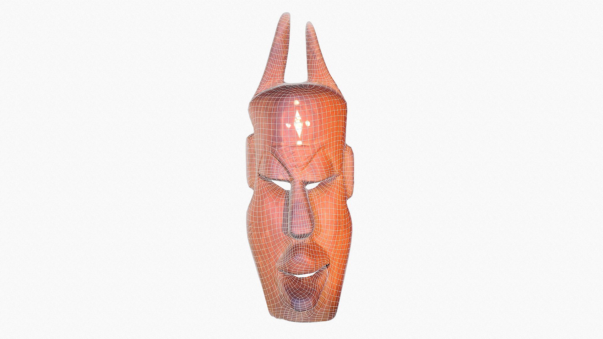 African Mask low poly 3D model