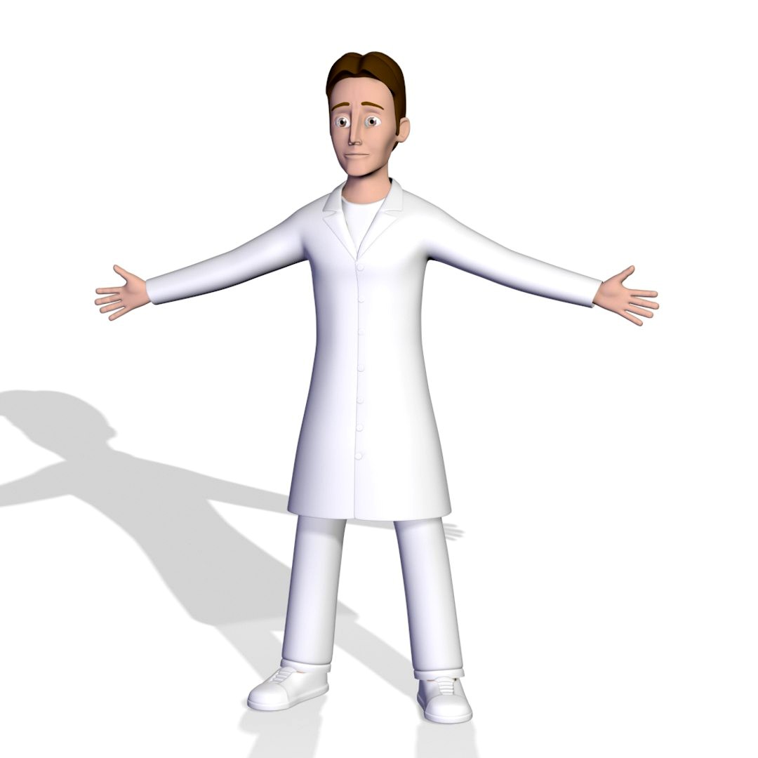 Male Scientist Professor Character RIGGED 3d model
