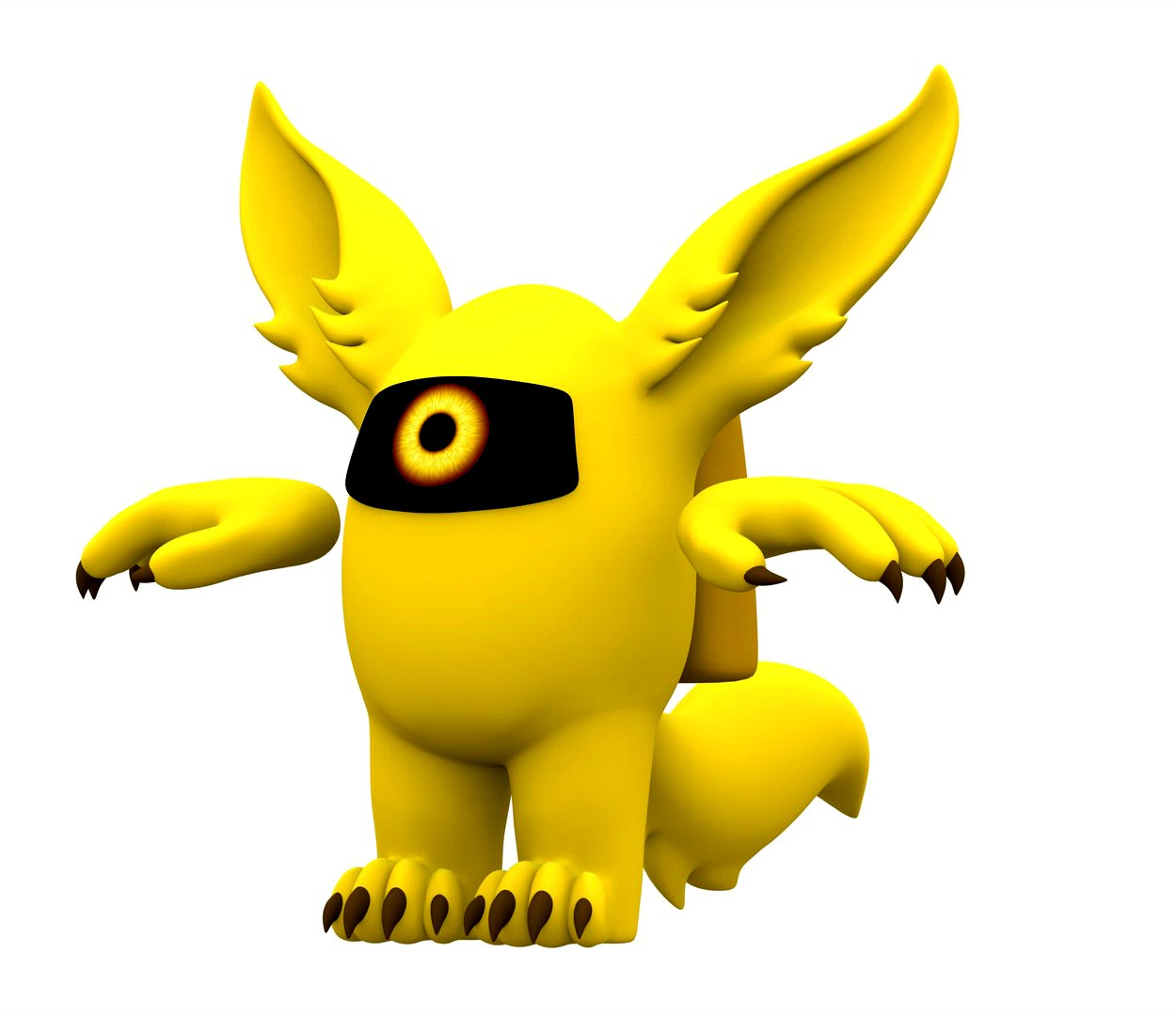 Among Us Yellow Werewolf 3d model