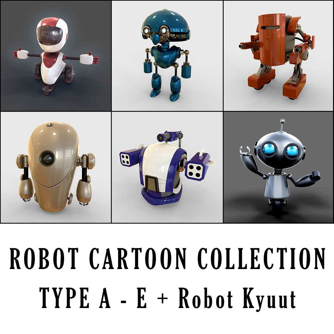 Robot Cartoon Collection 3d model