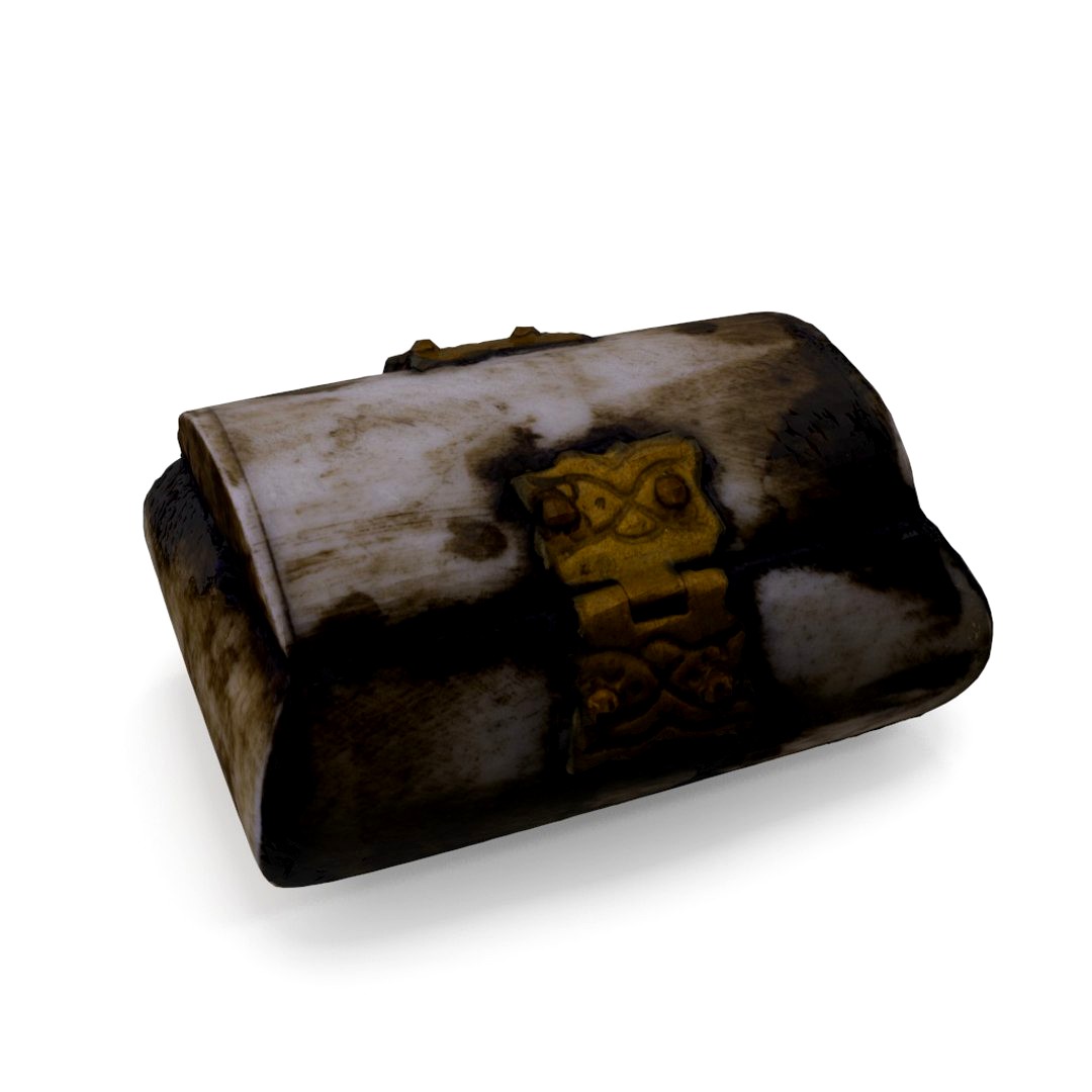 Mini Chest 02 - Low and High Poly 3d model