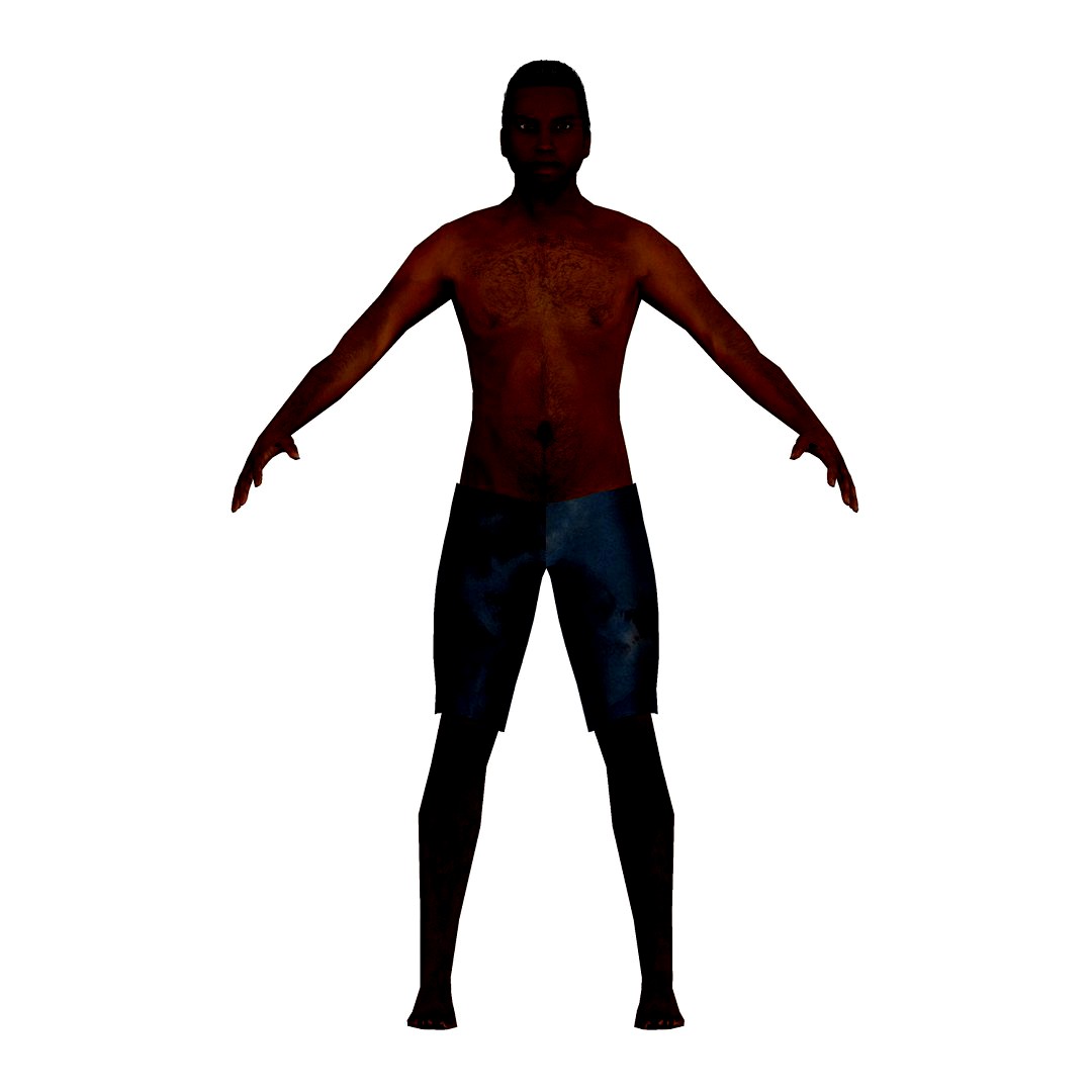 Black Man in Swimsuit 3d model