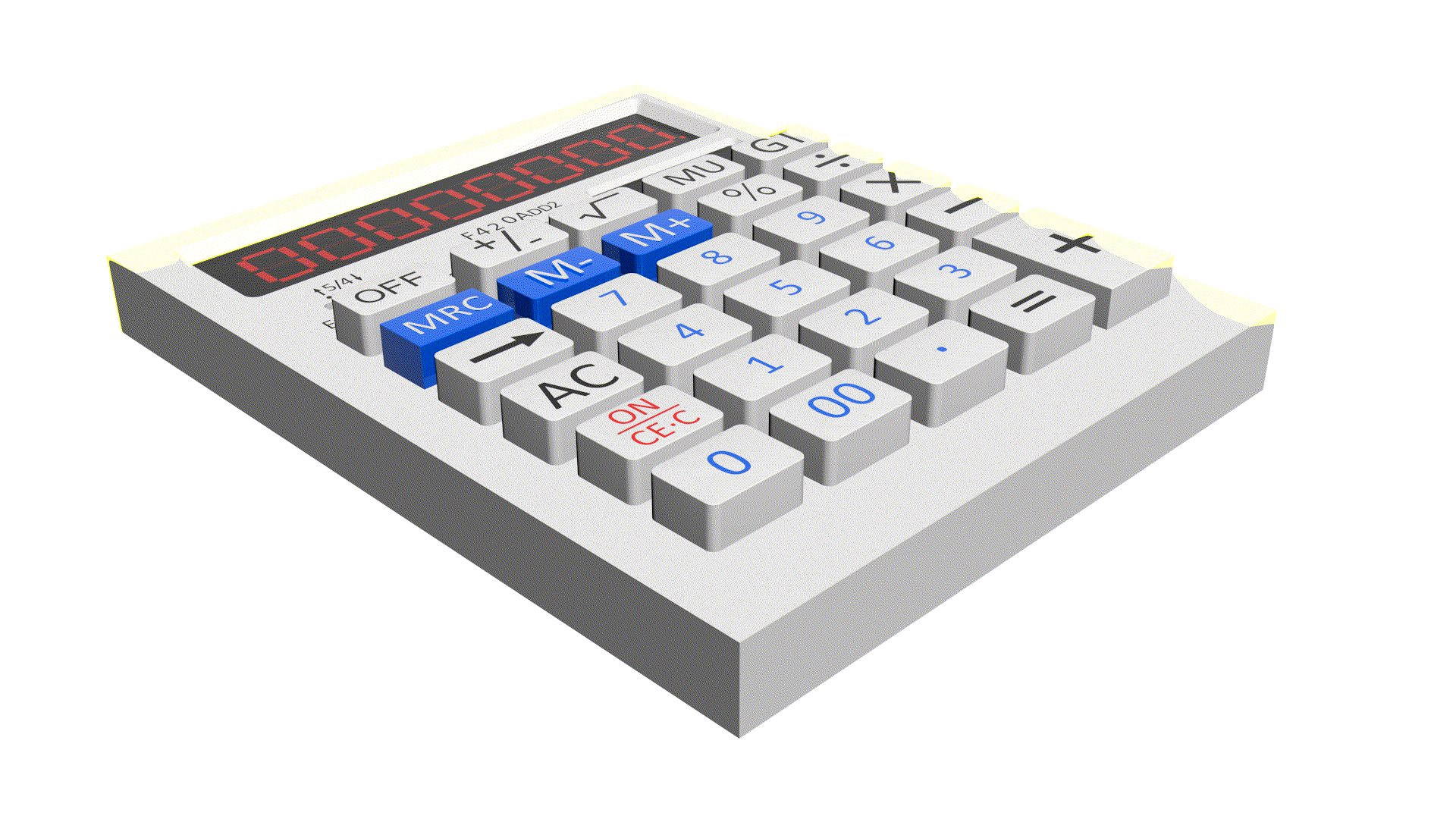 calculator 3d model