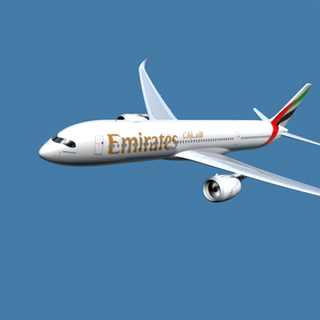 A350-900 Emirates 3d model