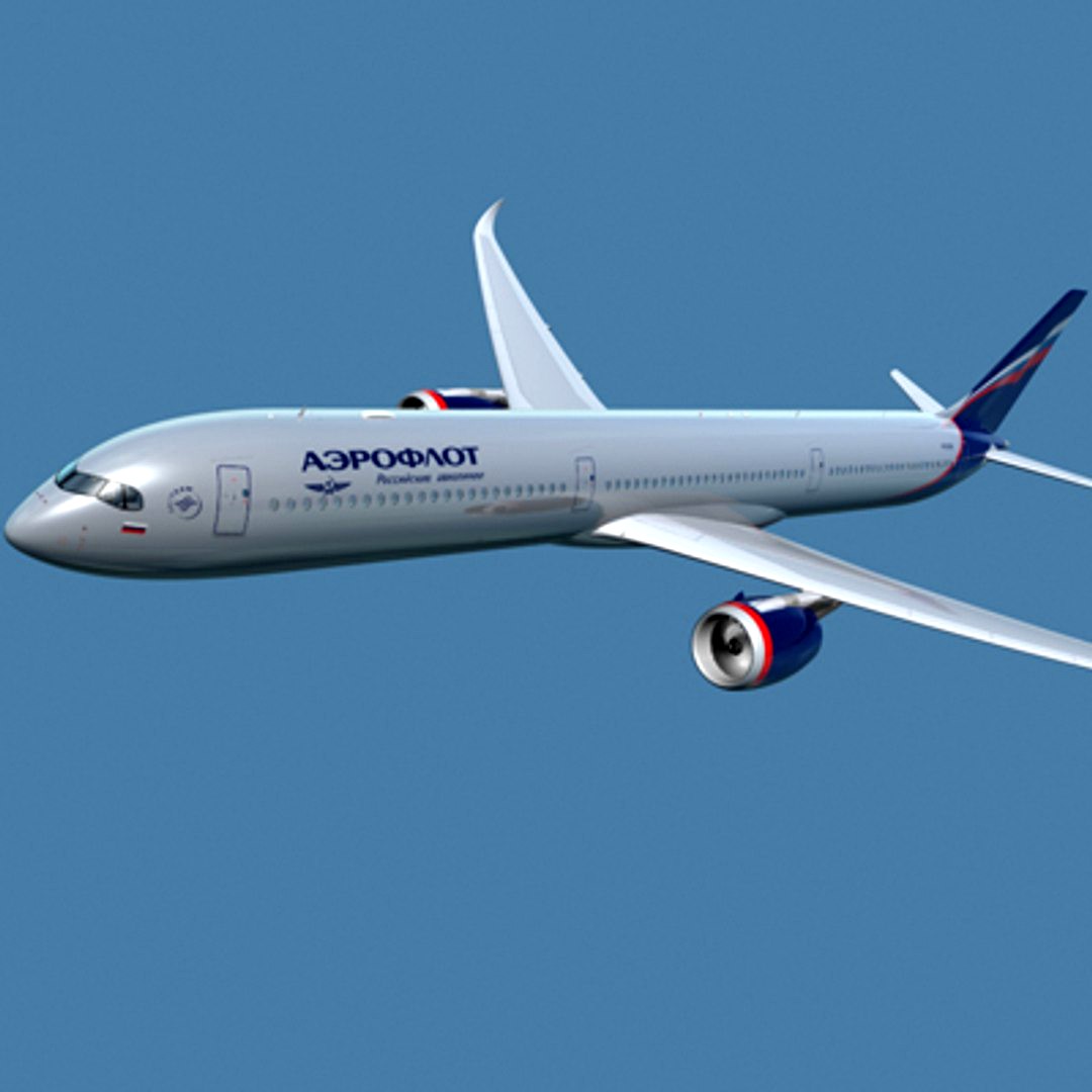 A350-1000 Aeroflot 3d model