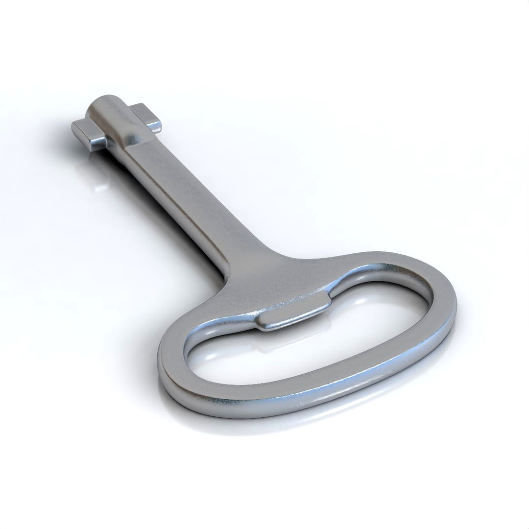 Electrical cabinet key without texture 3D model