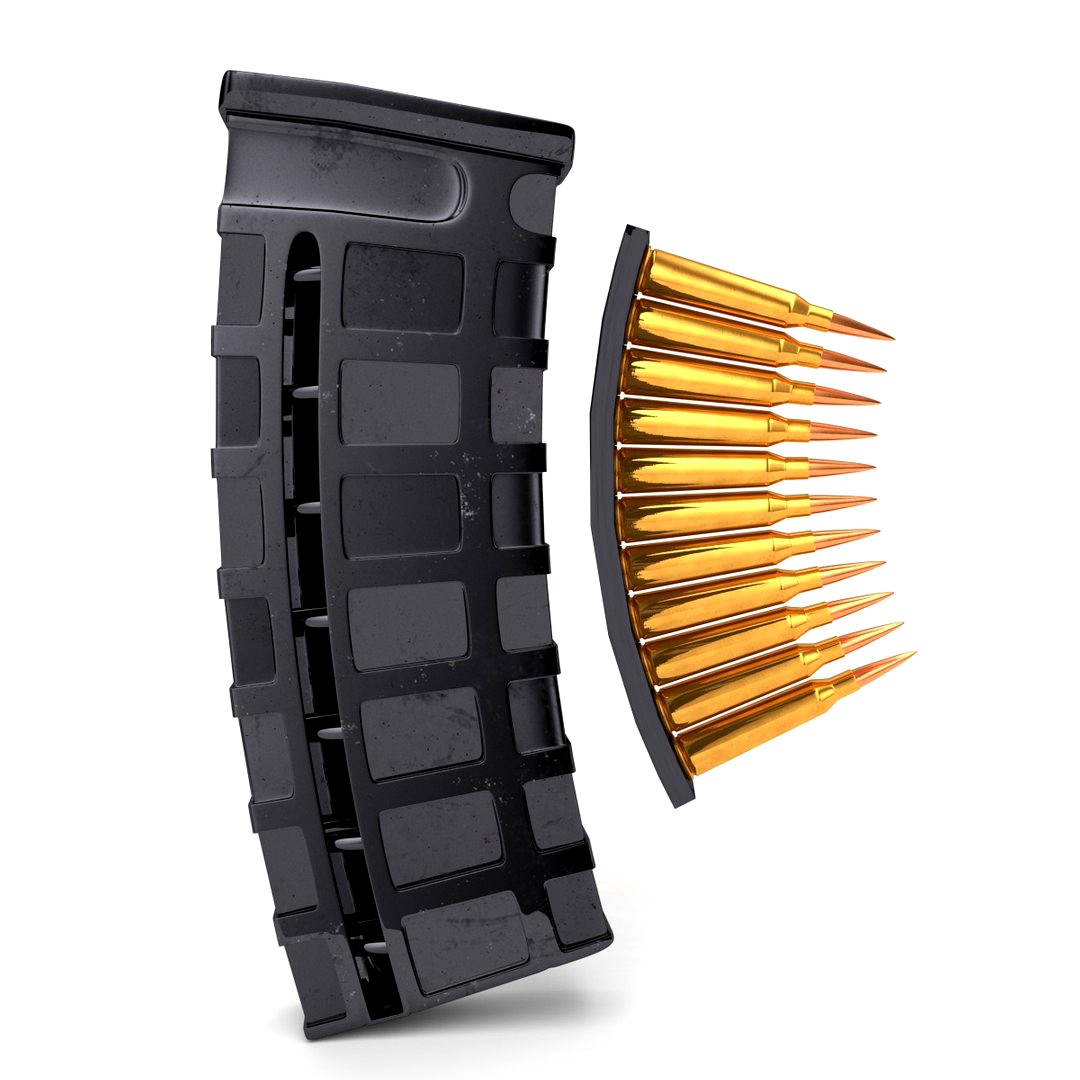 assault rifle gun magazine 3d model