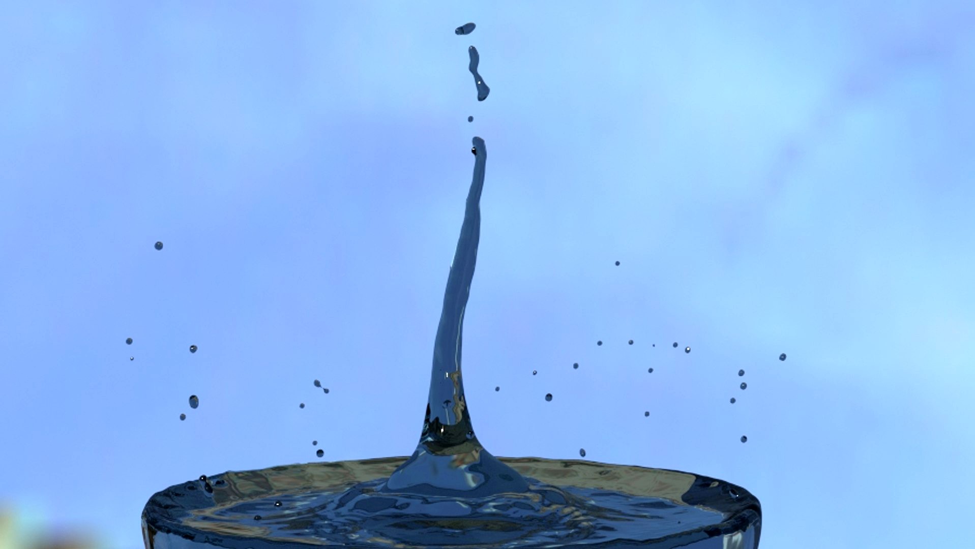 Droplet water splash 3d model