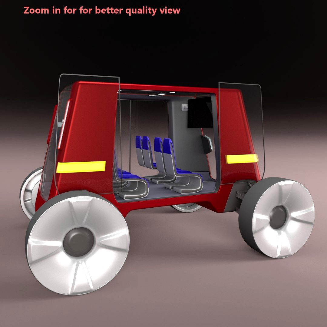 concept autonomous bus 3d model