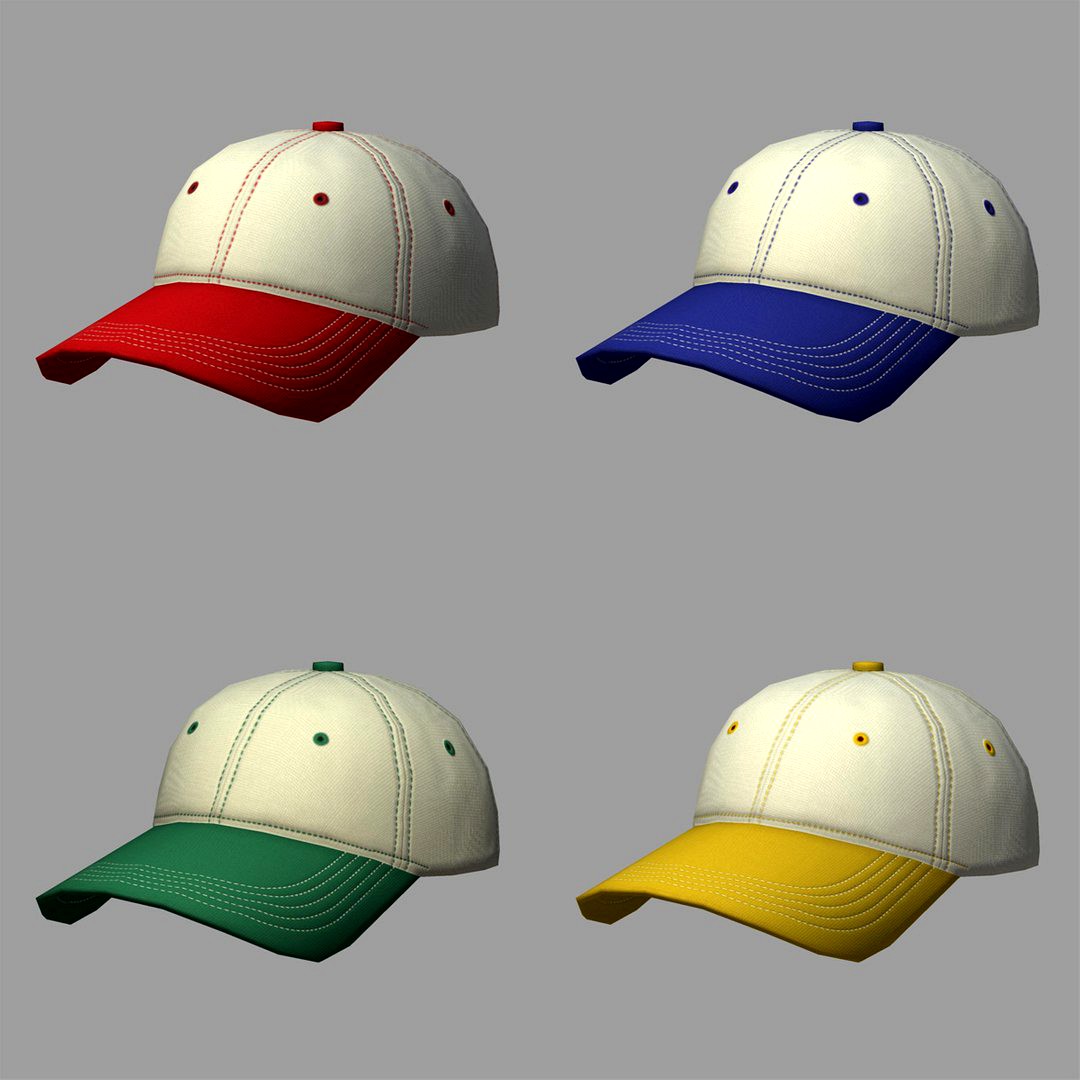 Set of Caps 3d model