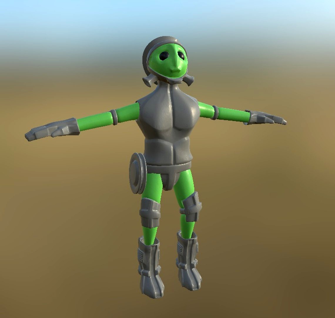 Sci-fi Man 02 Not Rigged PBR 3d model