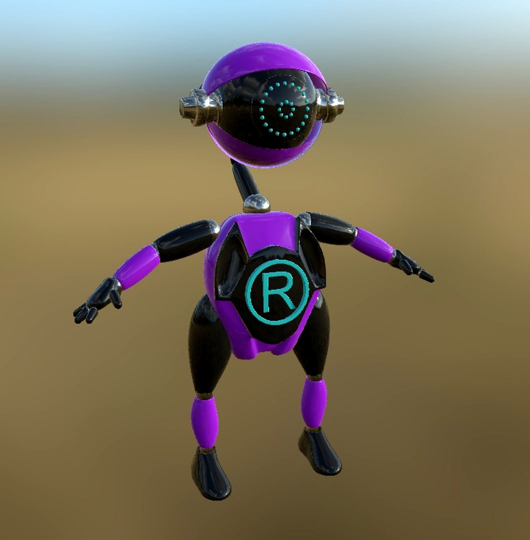 Robot 05 Not Rigged PBR 3d model
