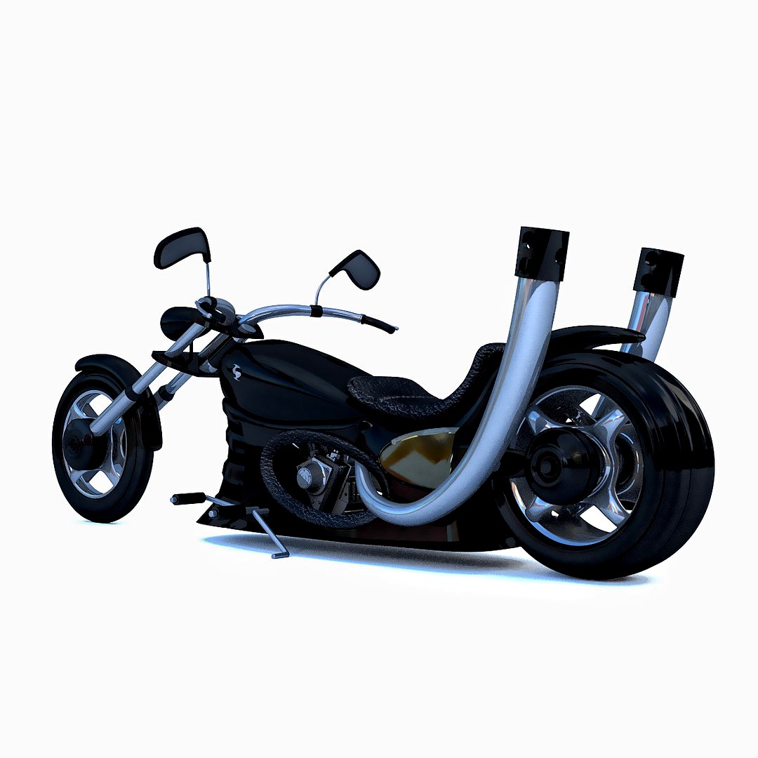 Chopper Concept Black 3d model