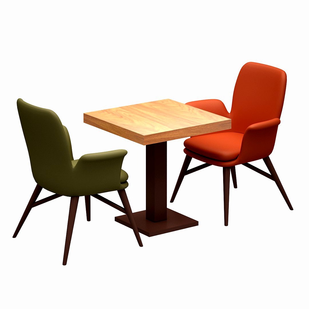 Cafe Dinner Set 12 3d model