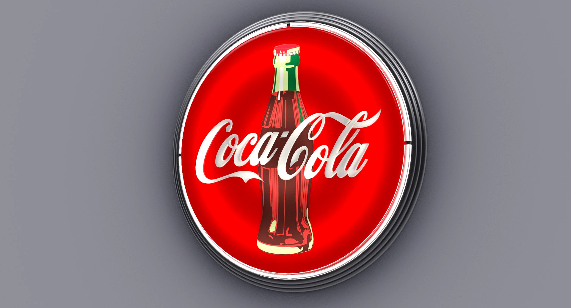 Coca Cola Vintage Wall Sign 3d model