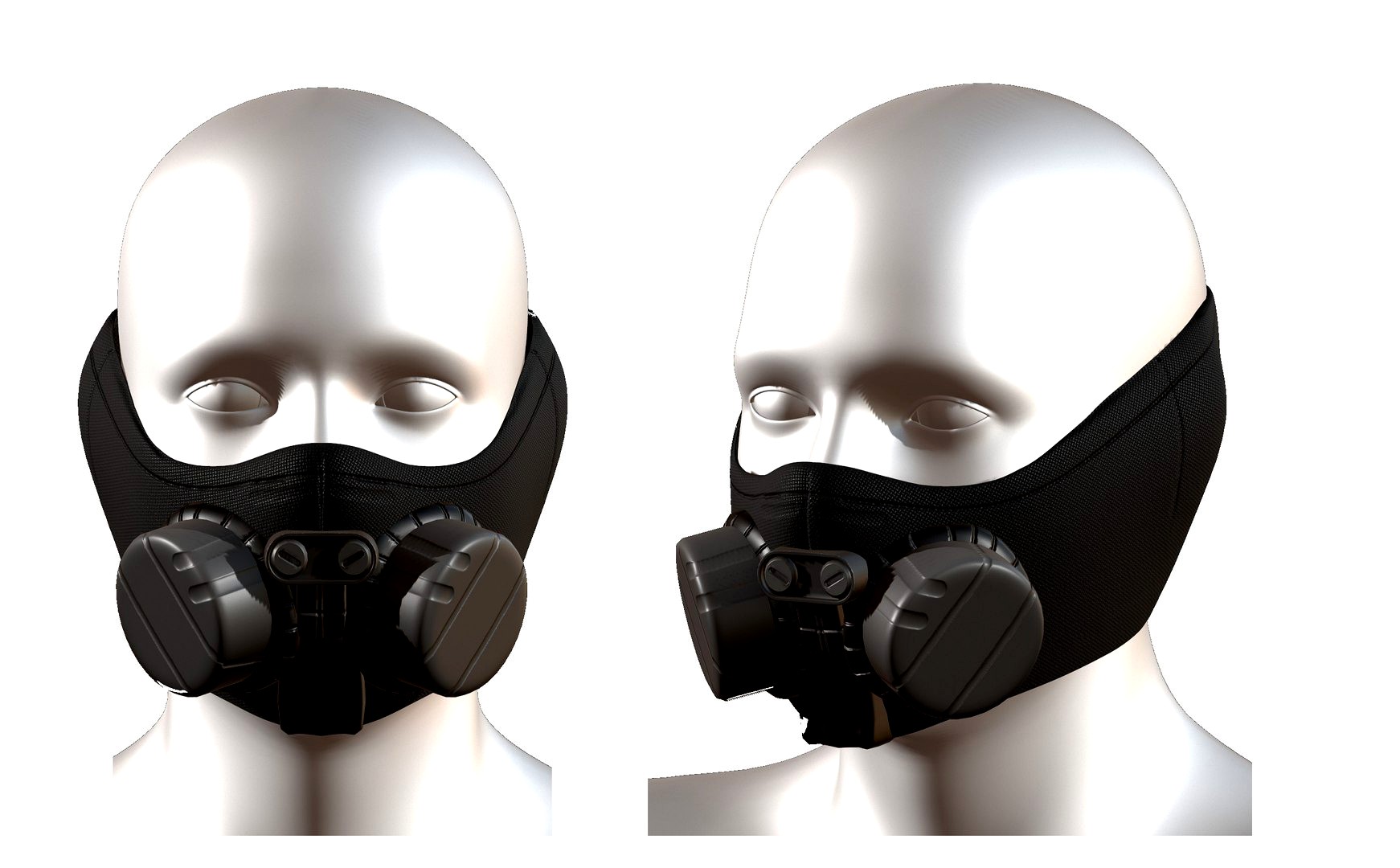 Gas mask respirator scifi futuristic 3D model