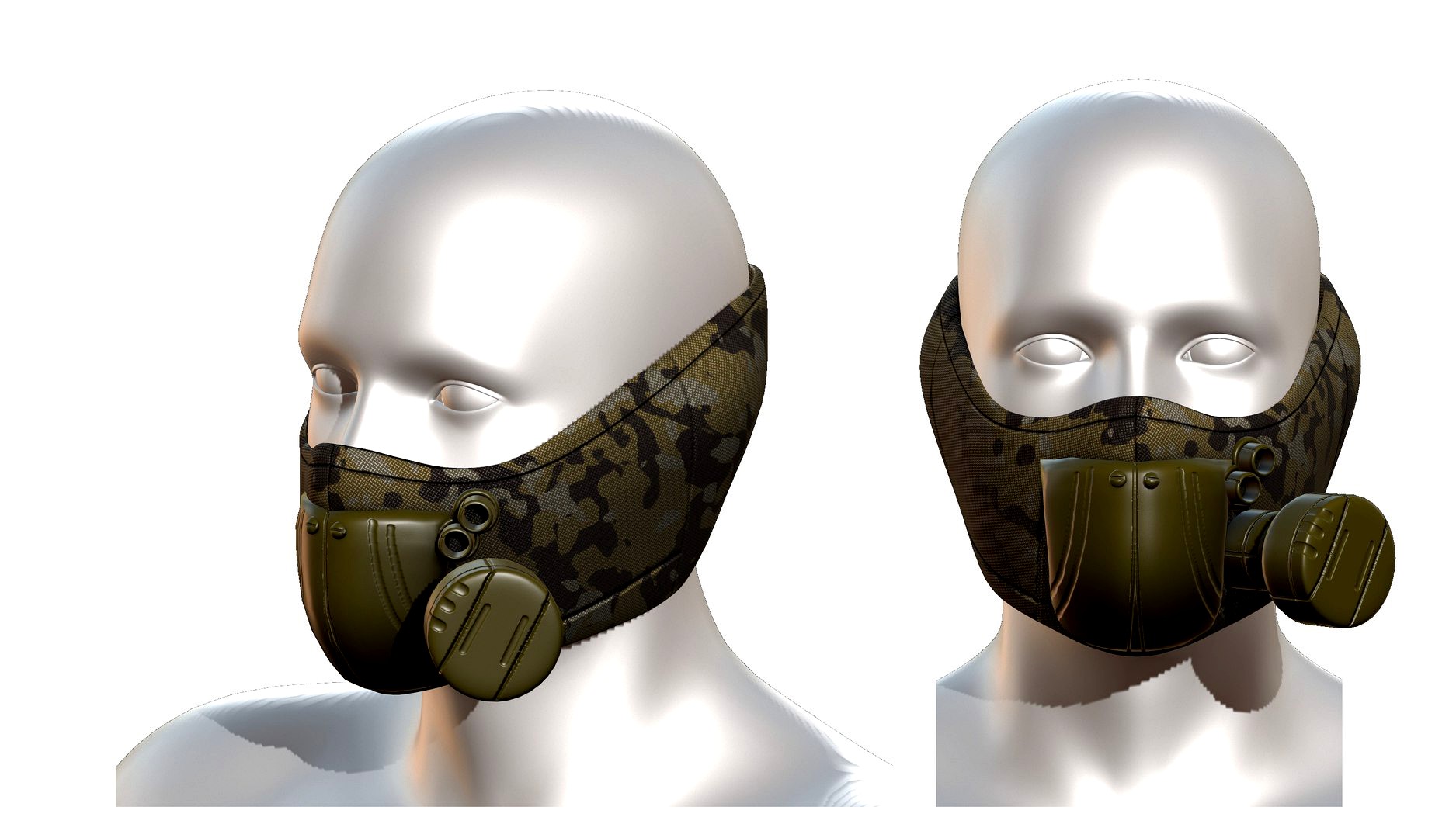 Gas mask respirator scifi futuristic 3D model