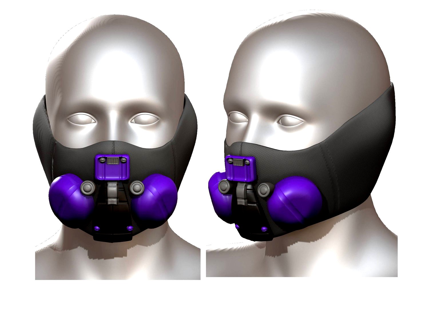 Gas mask respirator scifi futuristic 3d model