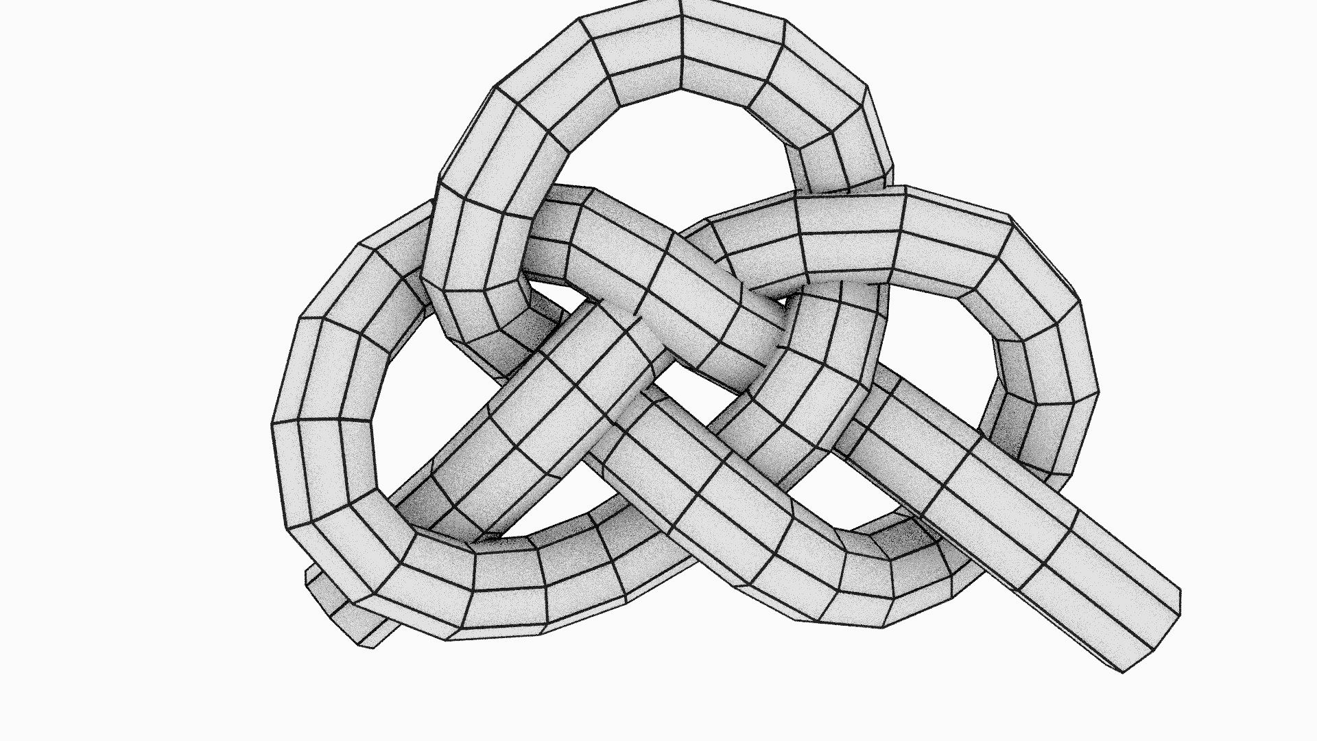 double coin knot 3d model