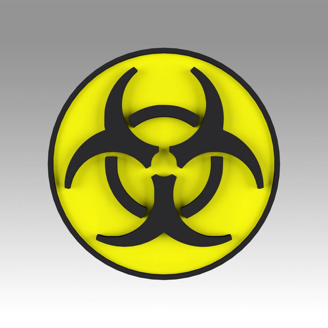 Biohazard symbol Signs 3d model