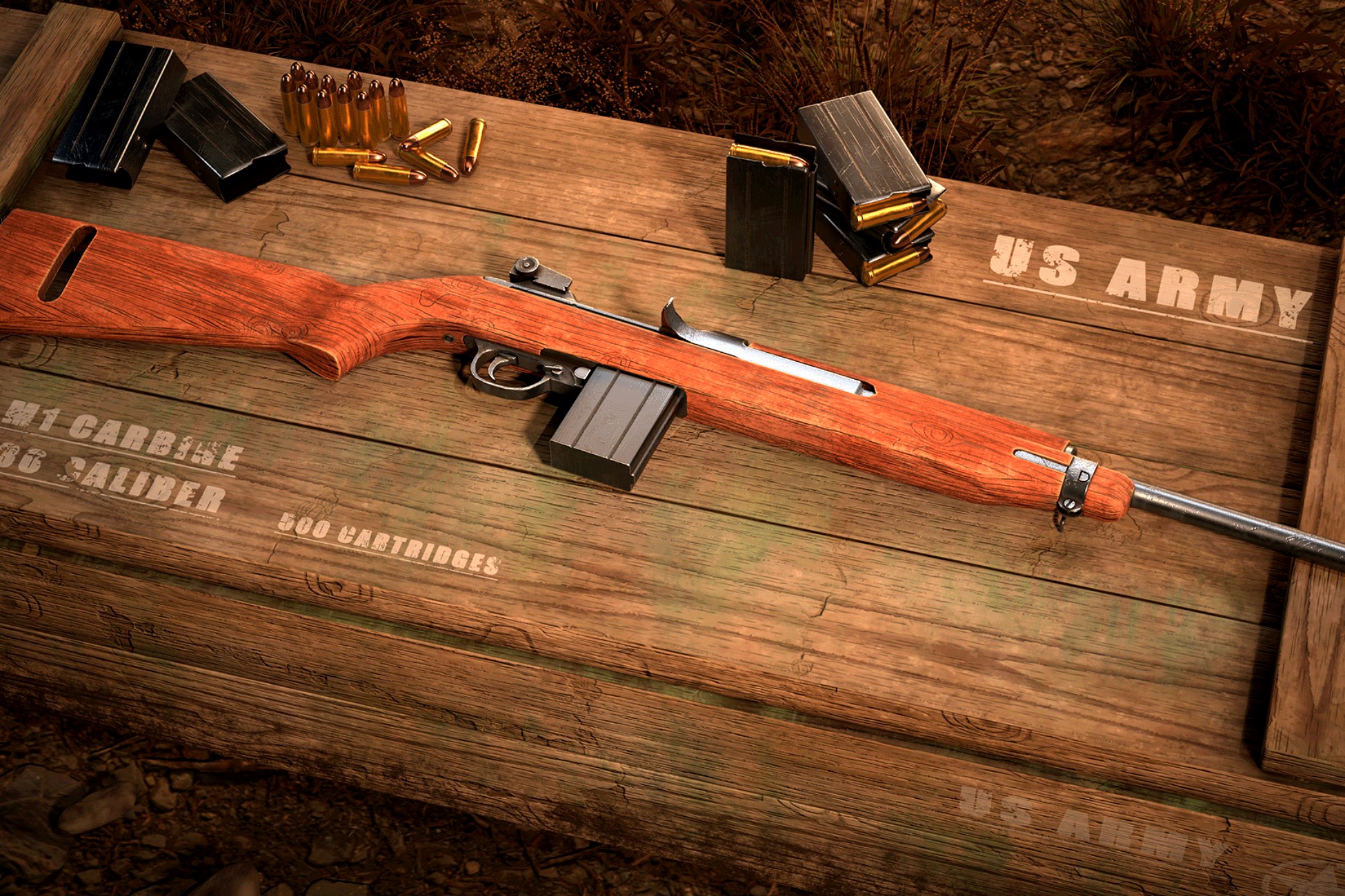 WW2 M1 Carbine 3d model