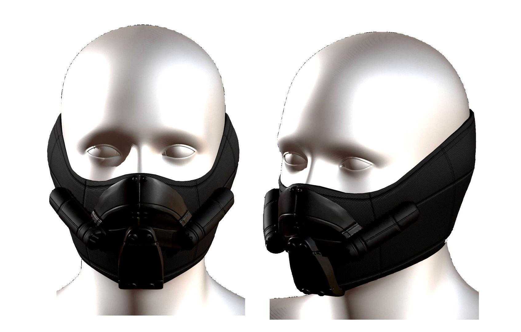 Gas mask respirator scifi futuristic 3d model