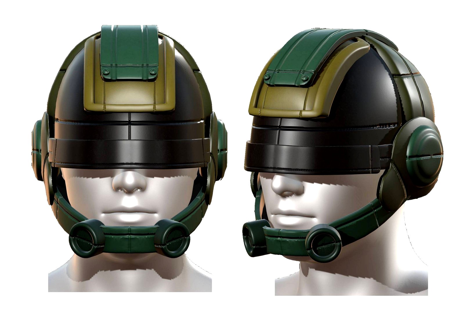 Helmet scifi military combat 3d model