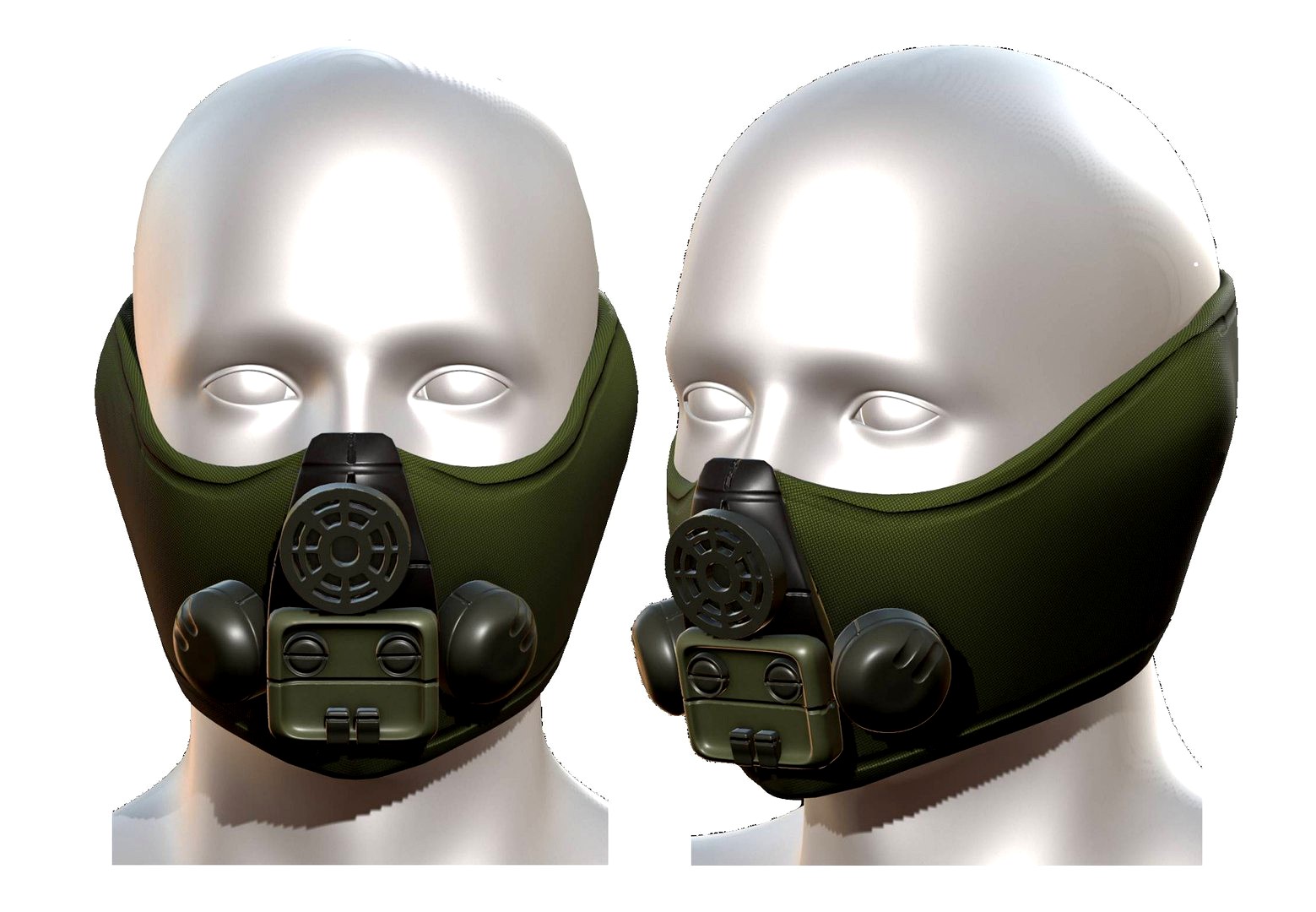 Gas mask helmet protection scifi military futuristic 3d model