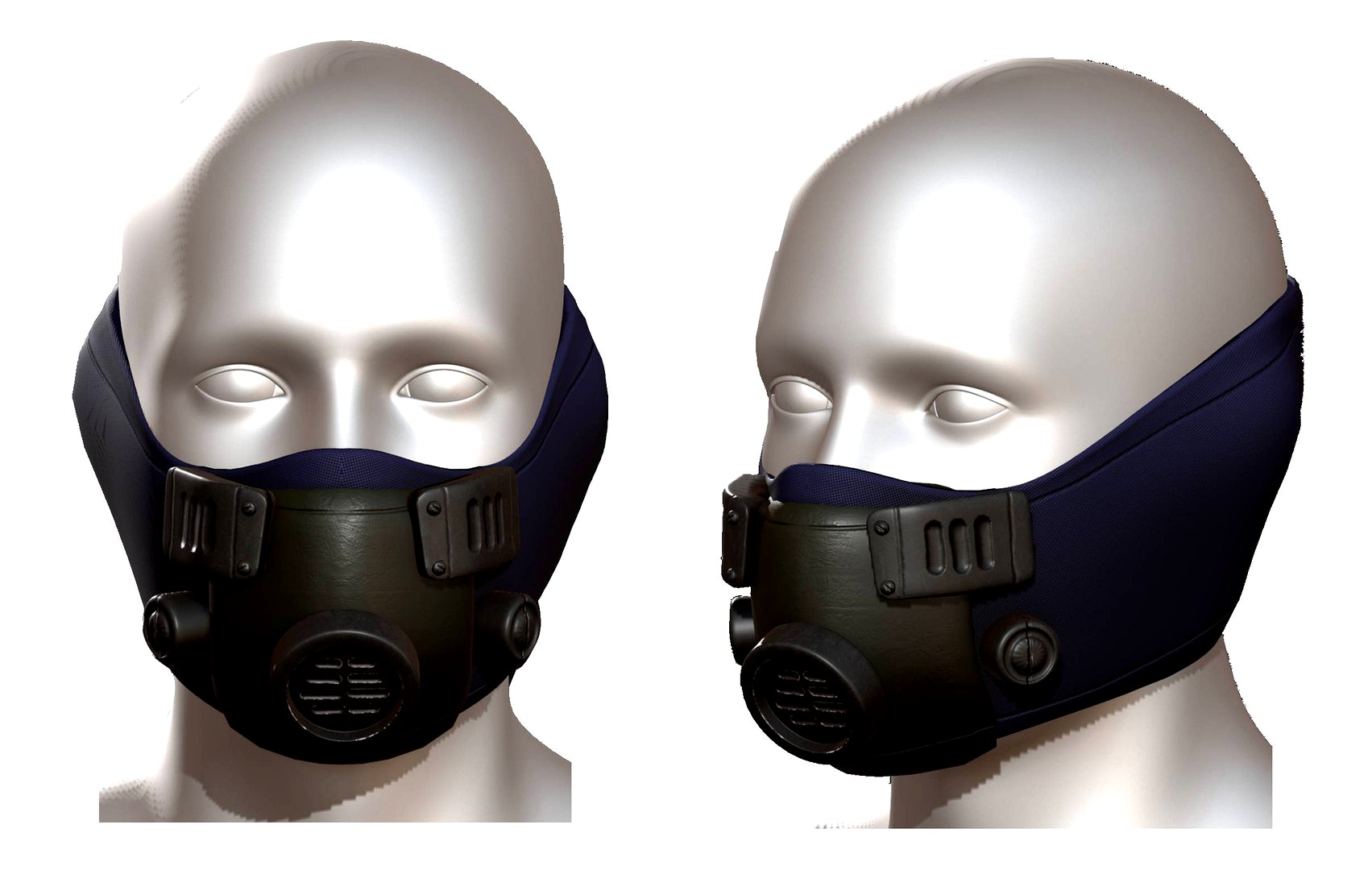 Gas mask helmet protection scifi futuristic 3d model