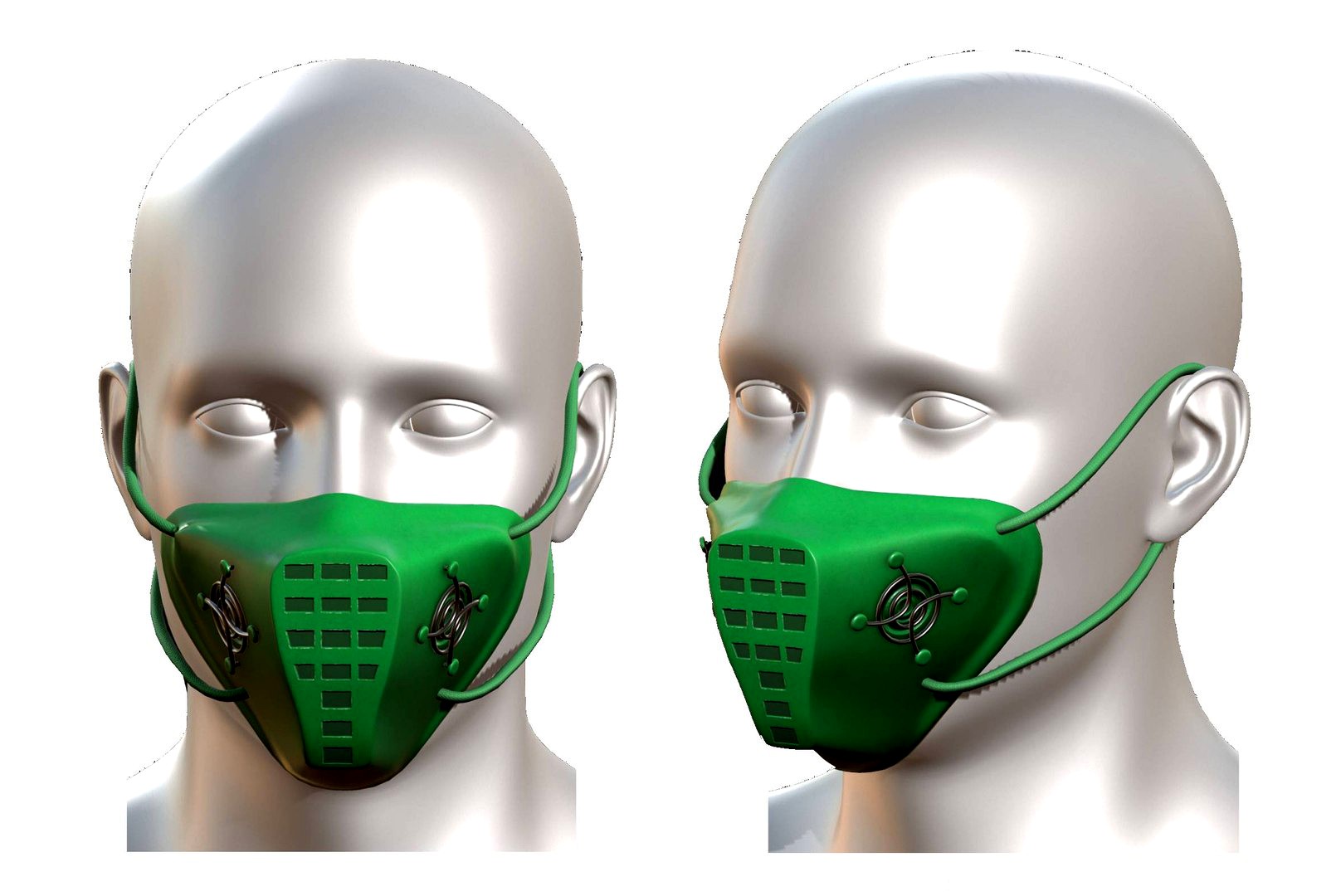 Gas mask respirator military combat 3d model low poly