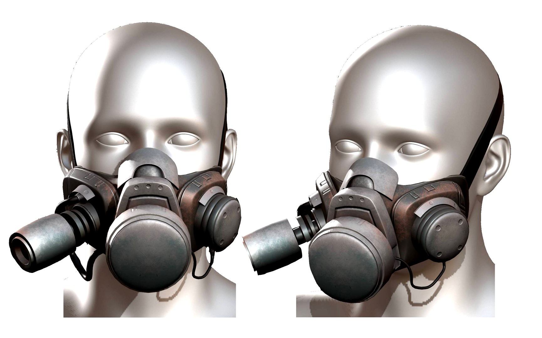 Gas mask fantasy futuristic technology 3d model