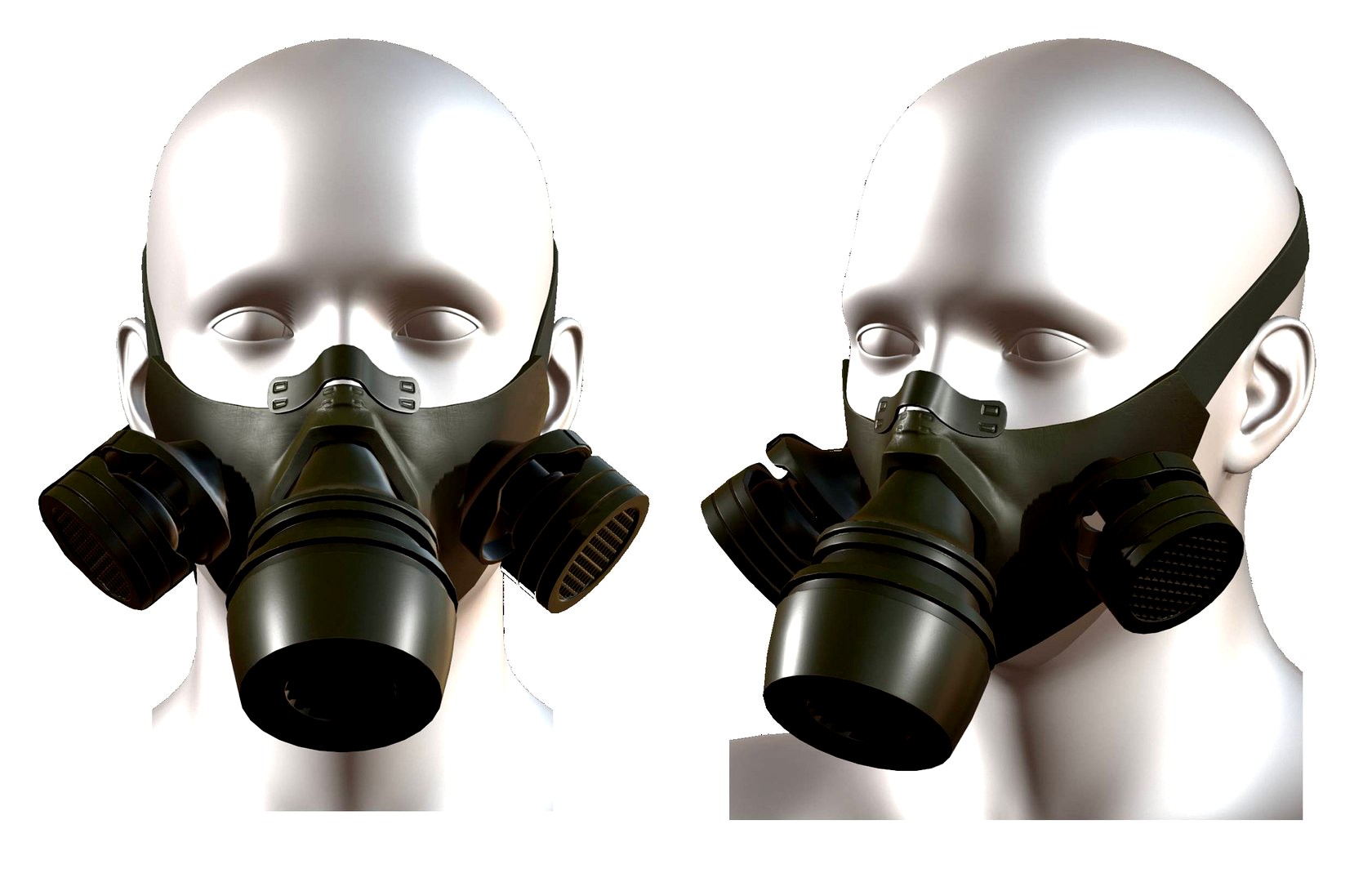 Gas mask helmet 3d safety plastic model
