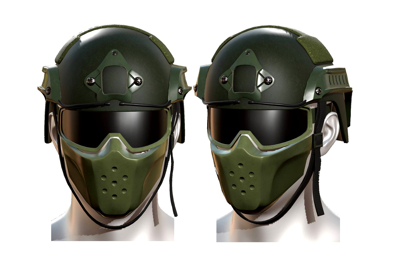 Helmet mask millitary combat 3d model