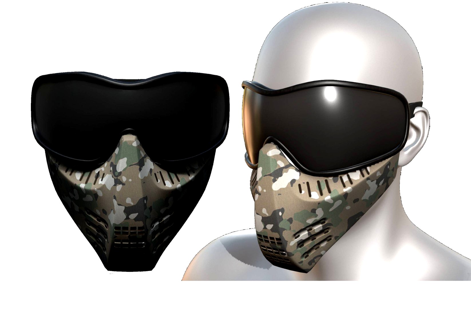 Mask scifi military combat fantasy futuristic 3d model