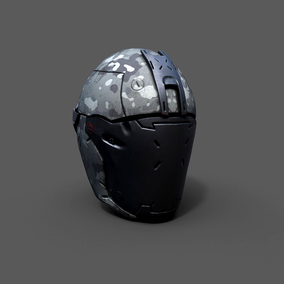Helmet combat military Scifi 3d model