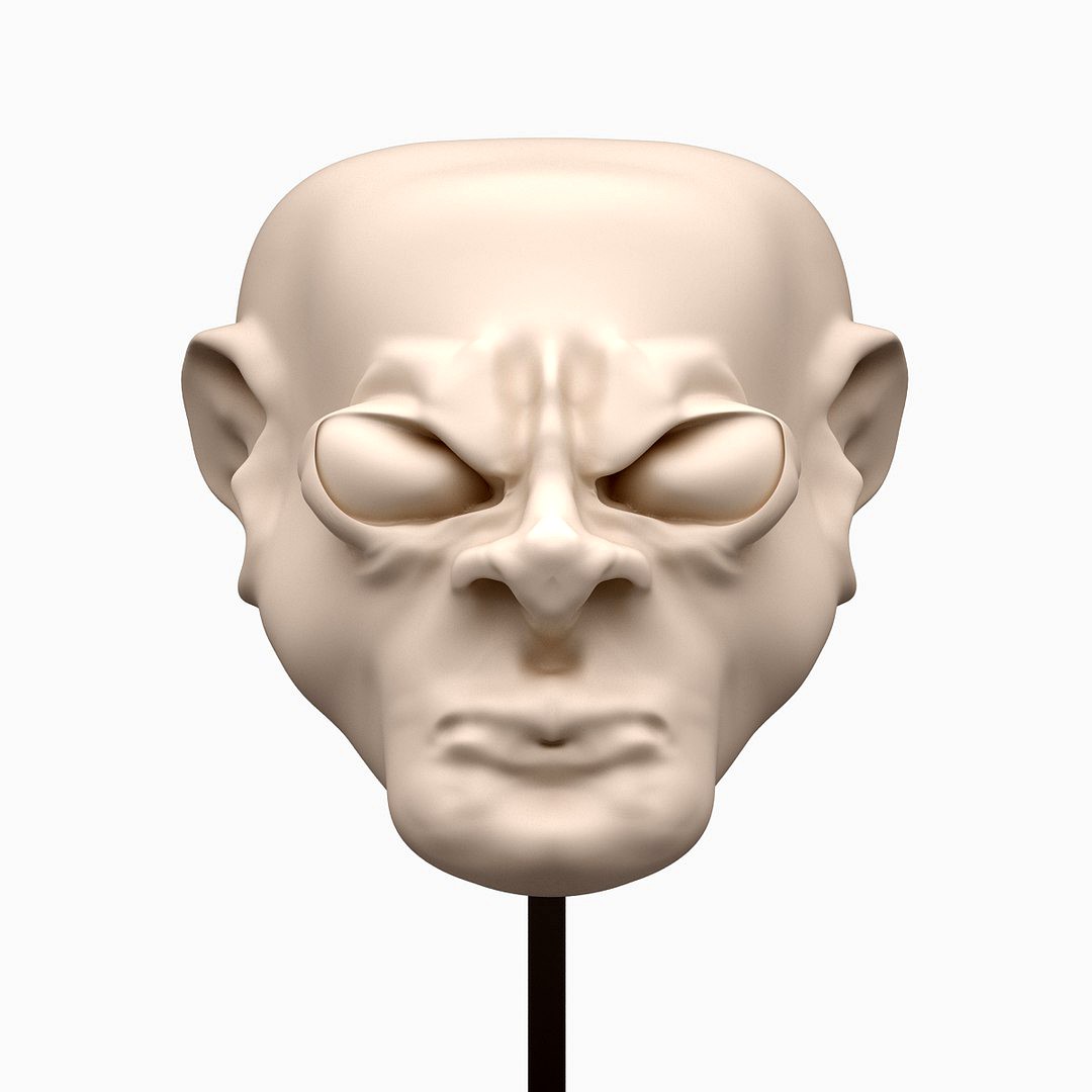 Alien Head Sculpt 3d model