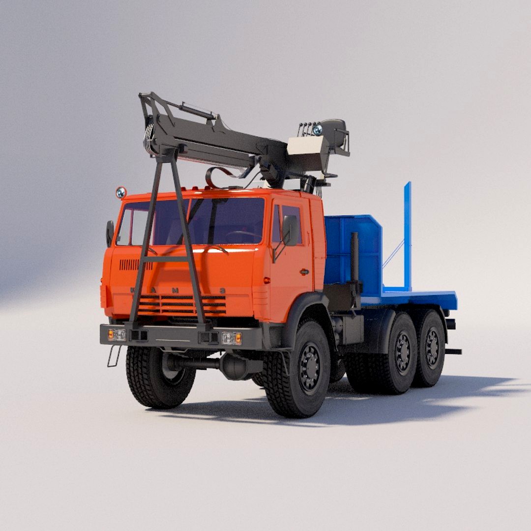 Timber carrier KAMAZ 44108-0700010-10 3d model