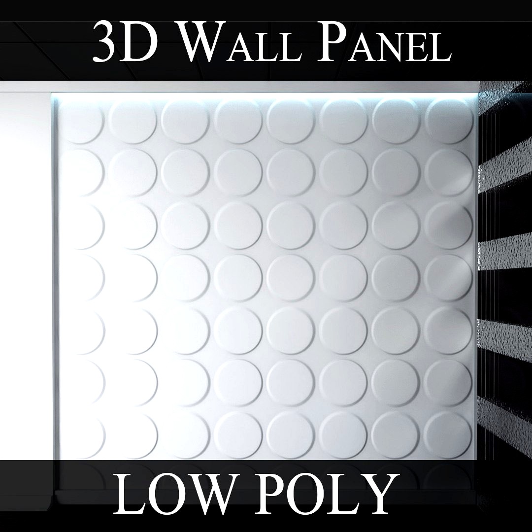 3D Wall Panel - LOW POLY - Ellipses model