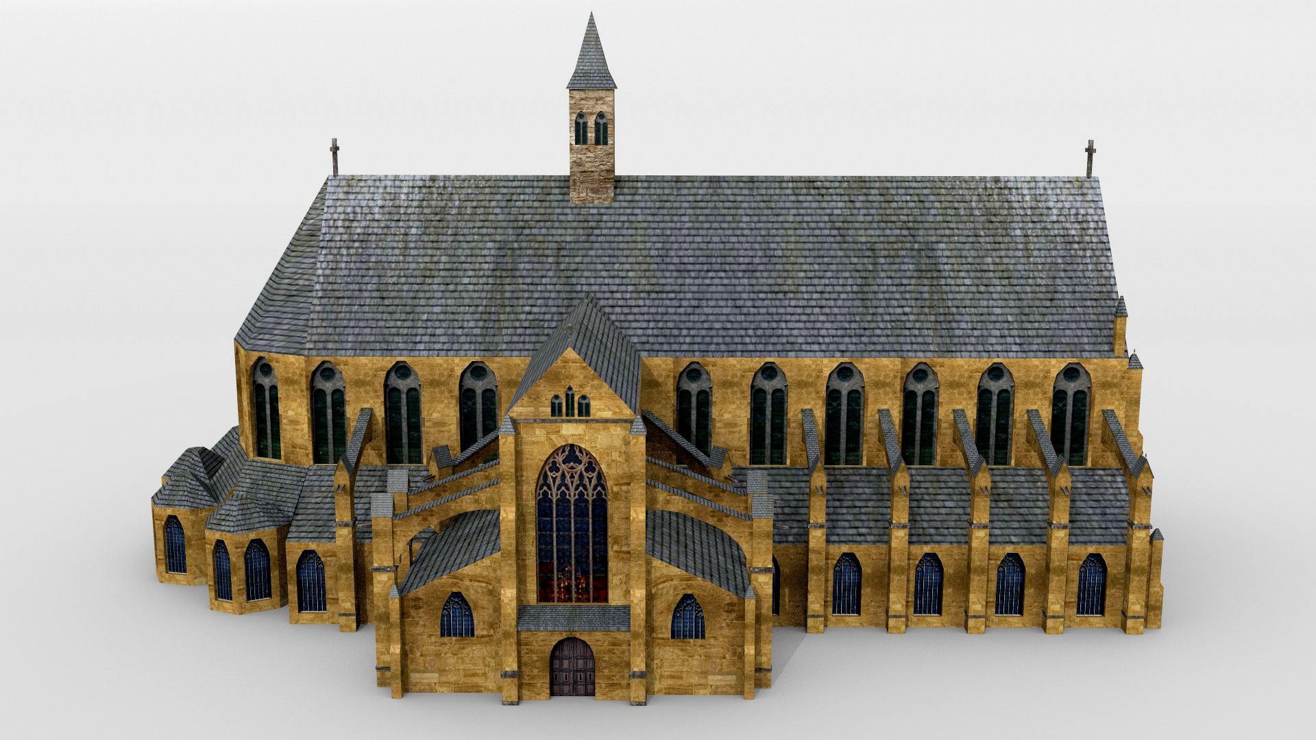 Medieval cathedral 3d model