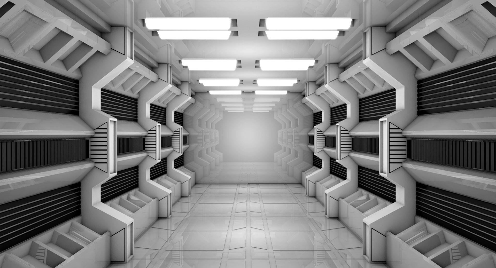 Sci Fi Corridor 3d model